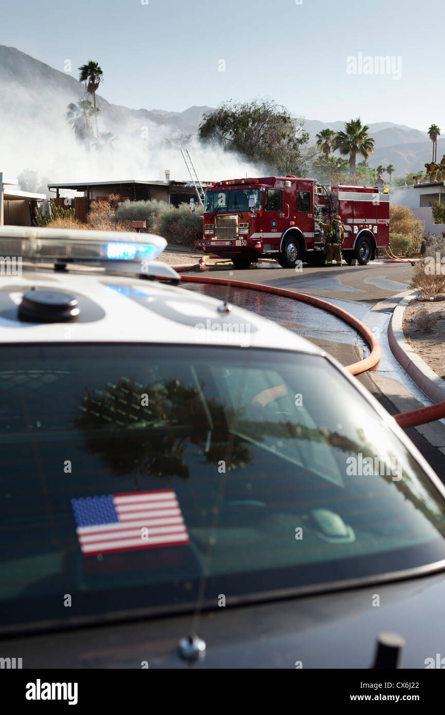 Burning smoke emergencies and disasters destruction transportation hi ...