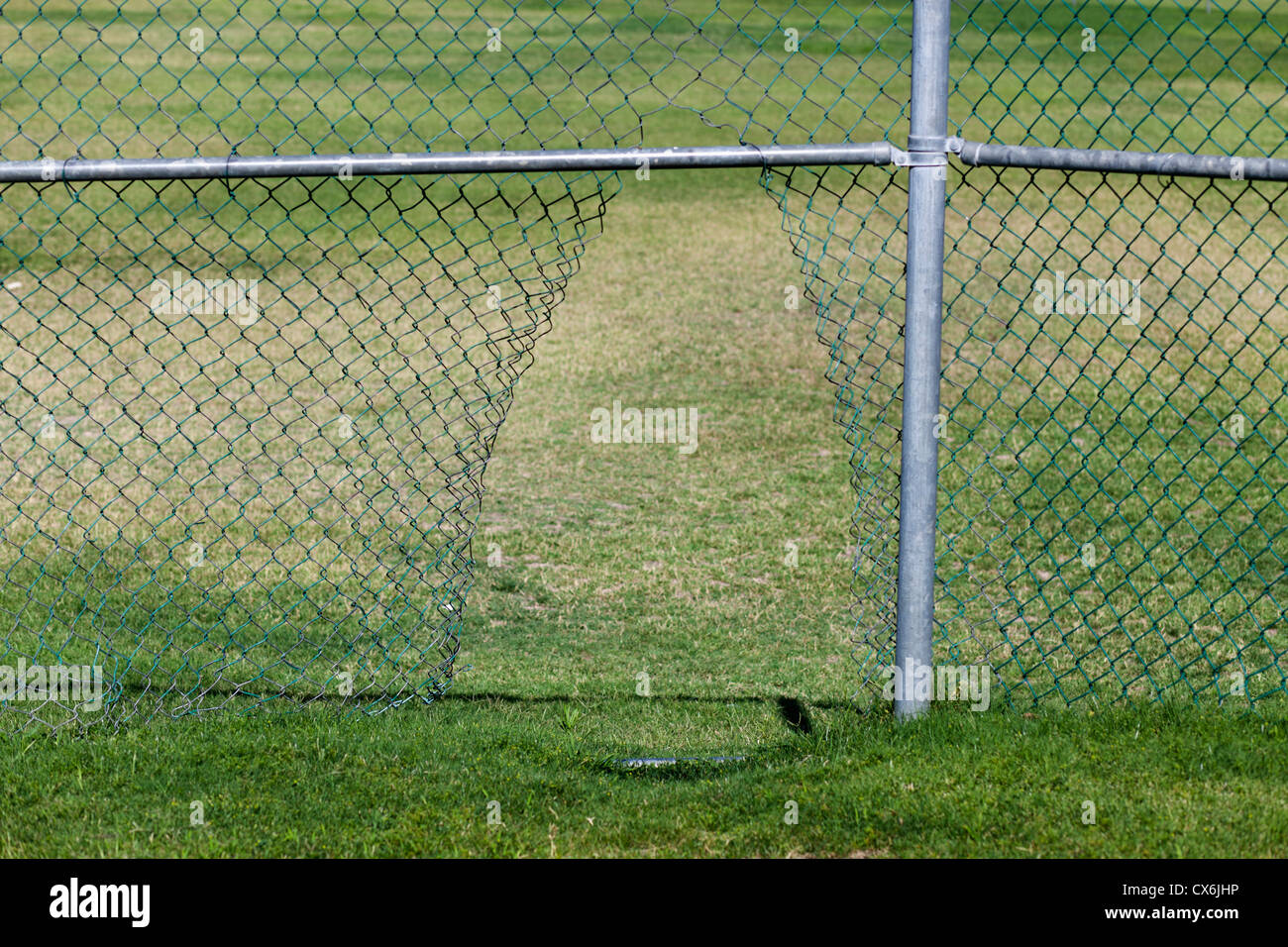 Hole In Chain Link Fence What Is This Square Hole Built Into A Chain