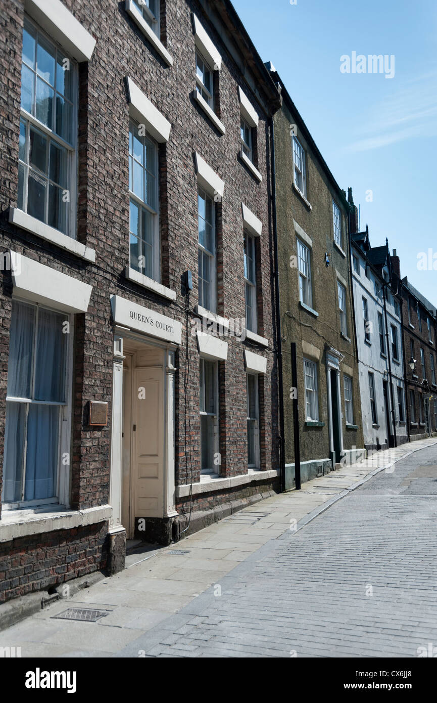 Old Georgian houses in North Bailey Street in the city of Durham UK ...