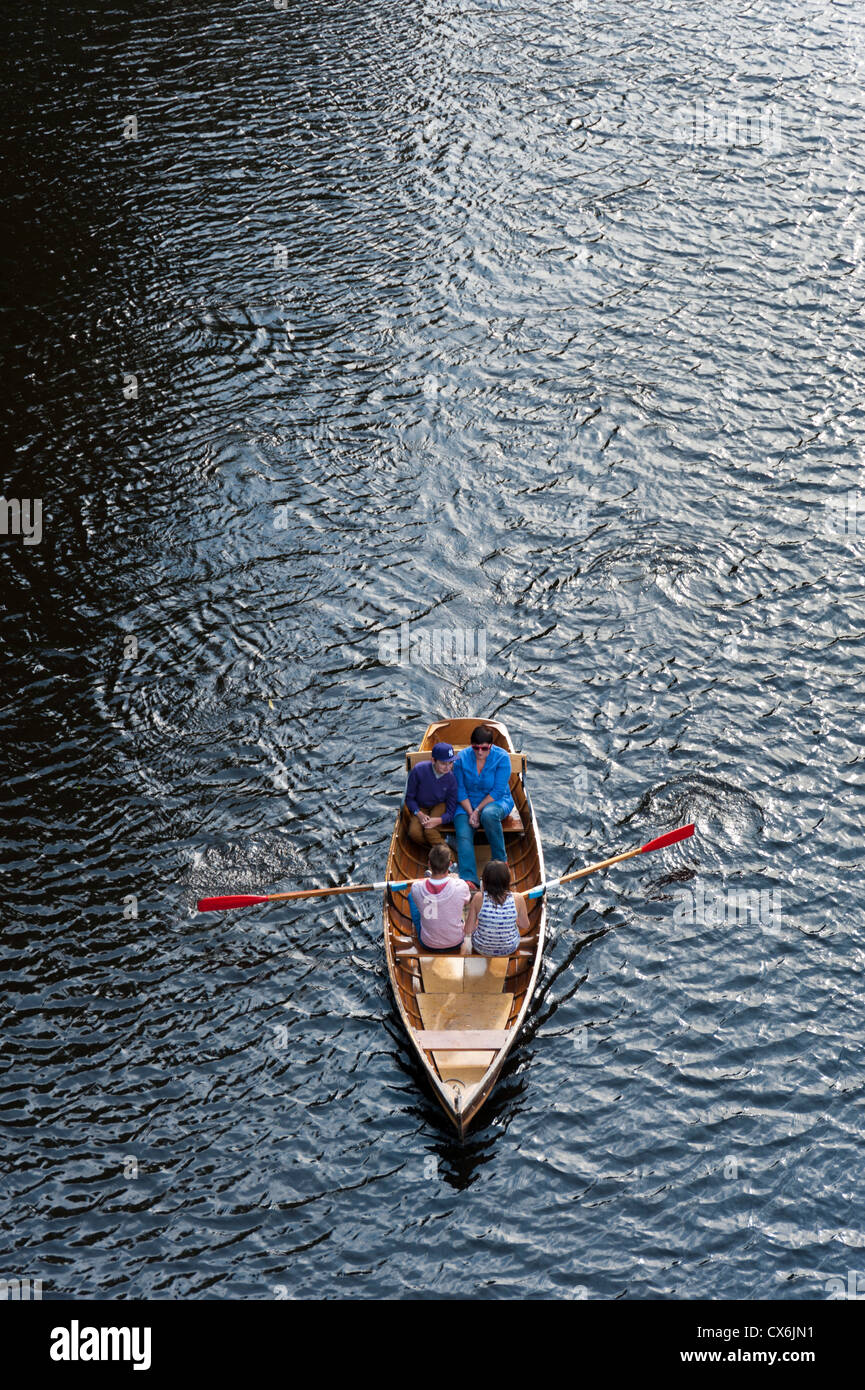 Pleasure or rowing boats on the River Wear at Durham UK Stock Photo - Alamy