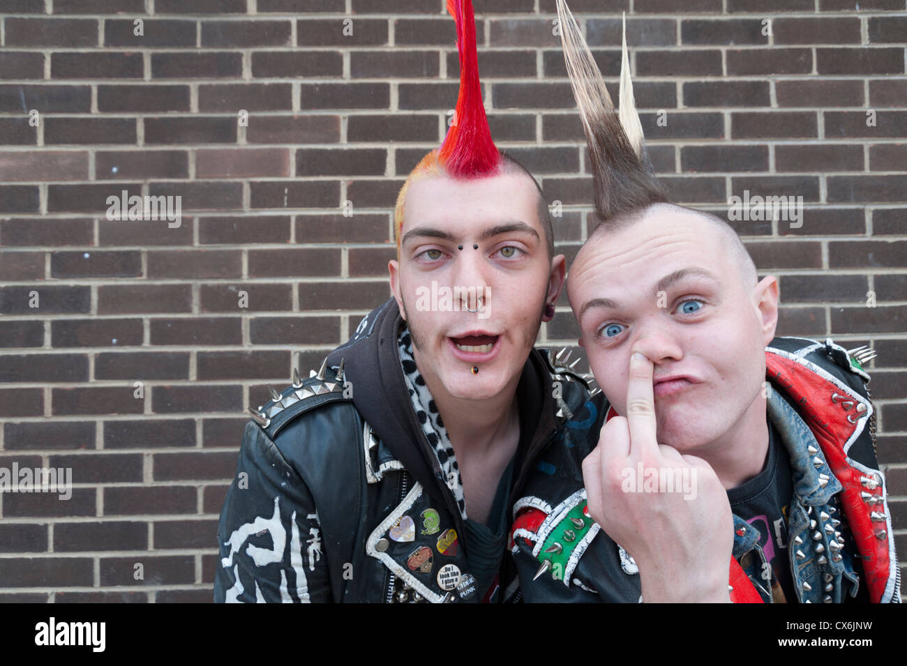 Punk rockers pose portrait against hi-res stock photography and images ...