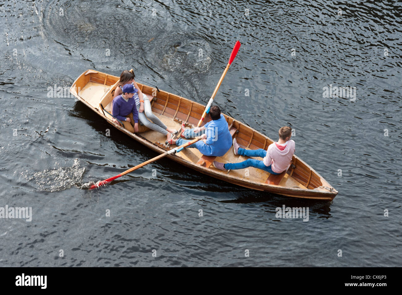 Pleasure or rowing boats on the River Wear at Durham UK Stock Photo - Alamy