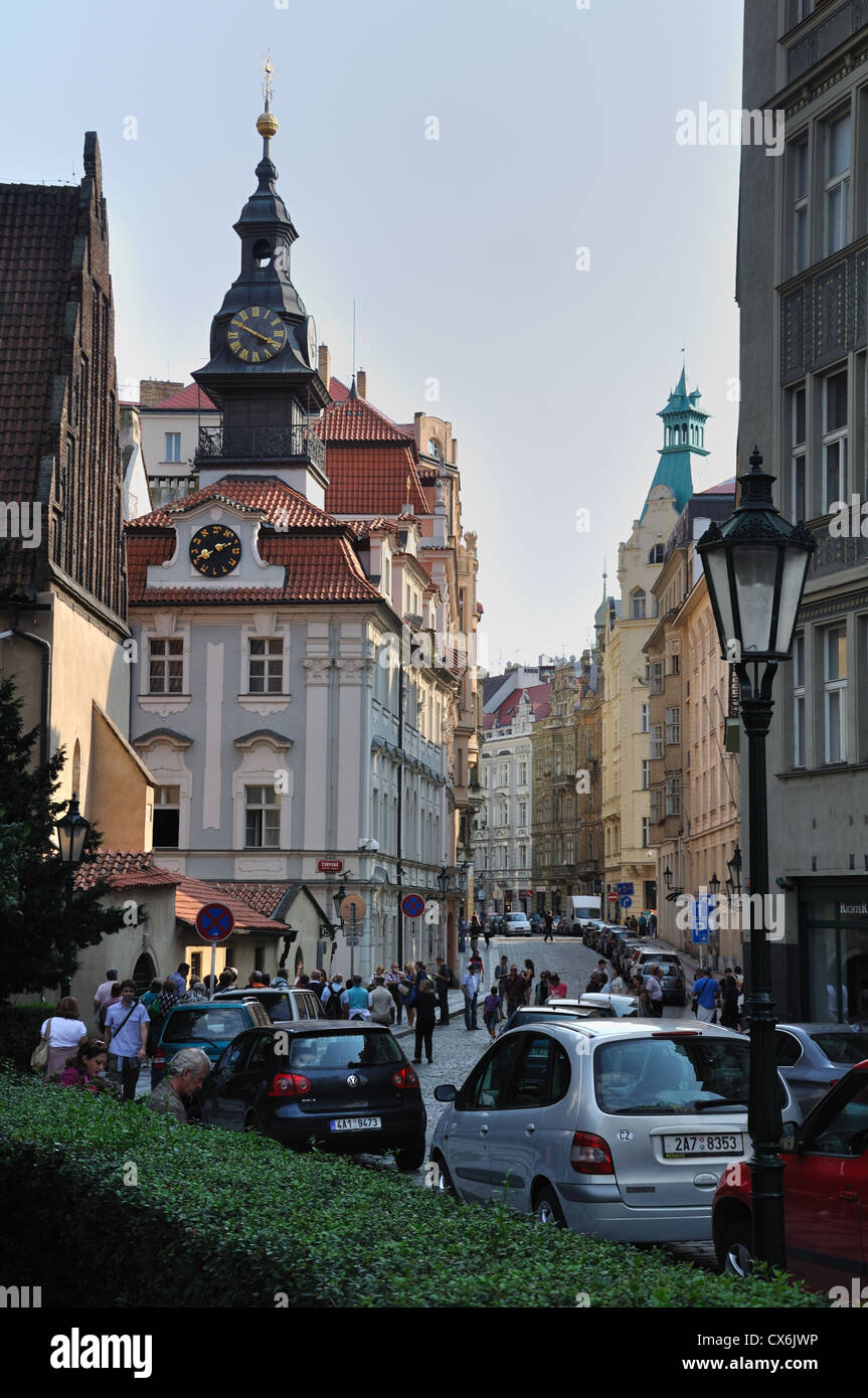 Street scene of Prague, Czech Republic Stock Photo - Alamy
