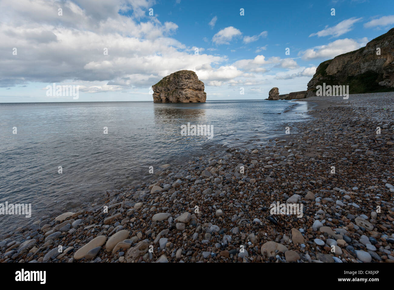 The coast sea and rocks at Marsden Bay near Whitburn County Durham ...