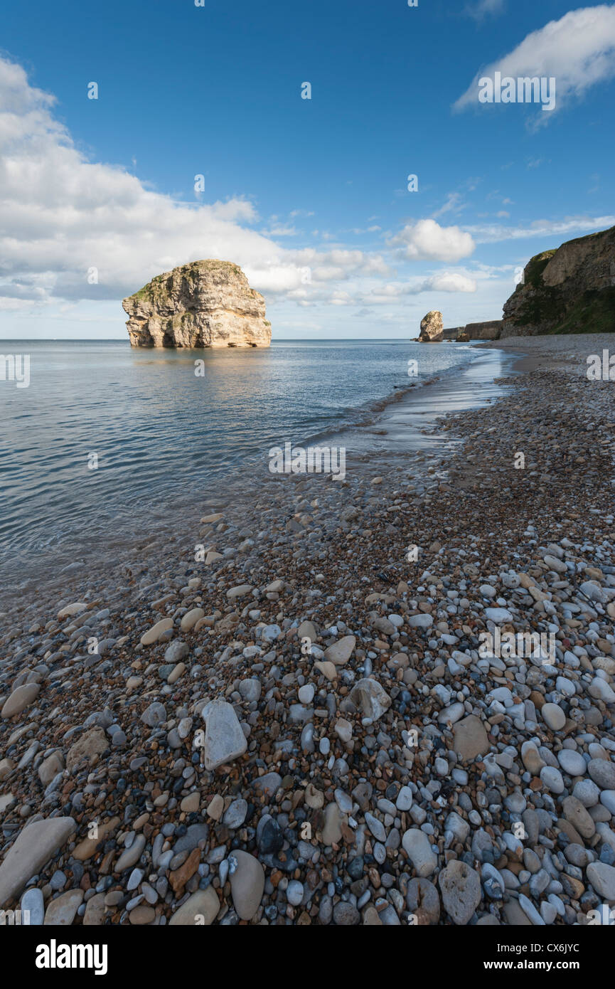 The coast sea and rocks at Marsden Bay near Whitburn County Durham ...