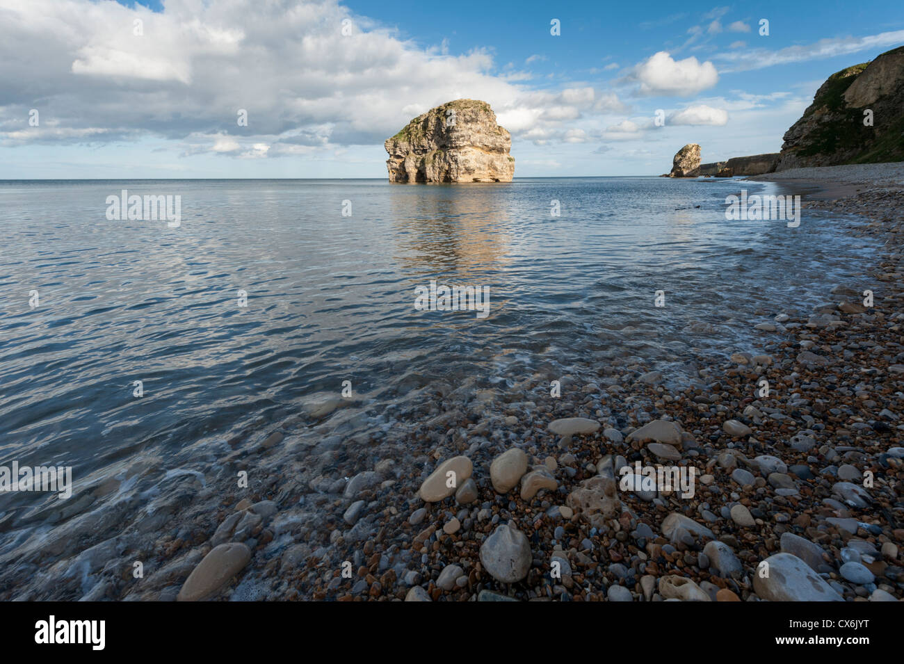The coast sea and rocks at Marsden Bay near Whitburn County Durham ...