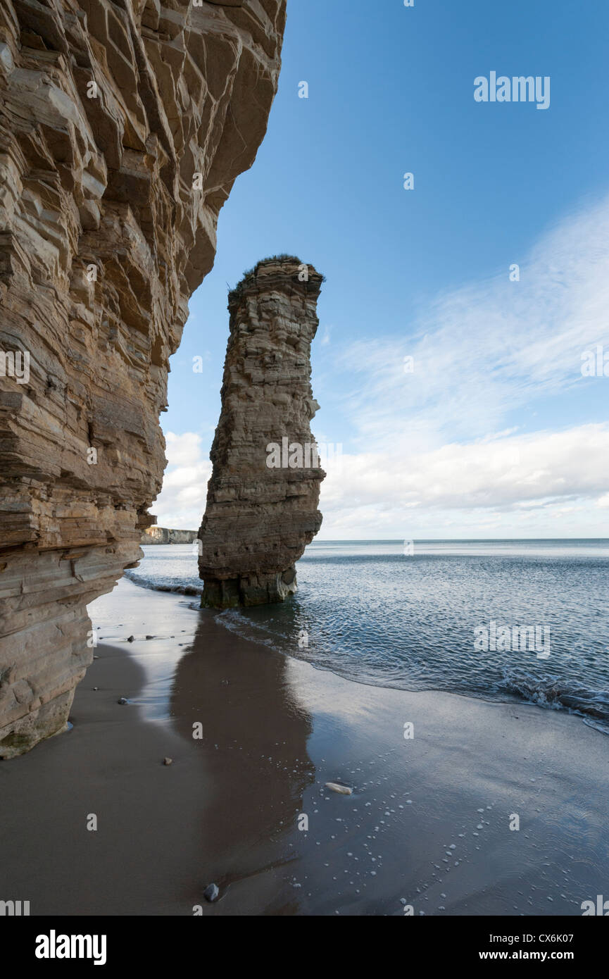 The coast sea and rocks at Marsden Bay near Whitburn County Durham ...