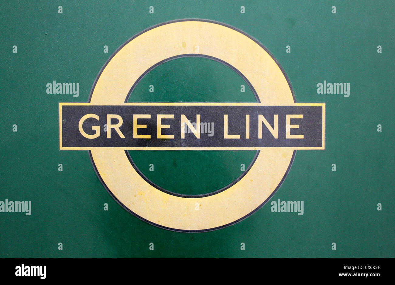 London Transport Green Line bus Logo. England UK Stock Photo - Alamy