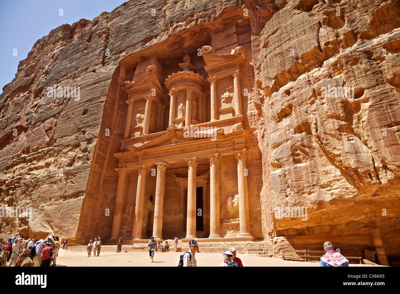 The Al Khazneh or Treasury at Petra in Jordan Stock Photo, Royalty Free ...