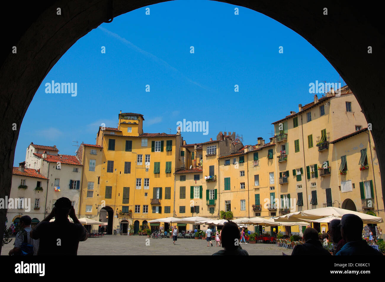 Lucca, Anfiteatro square, Piazza Anfiteatro, Tuscany, Italy, Europe ...