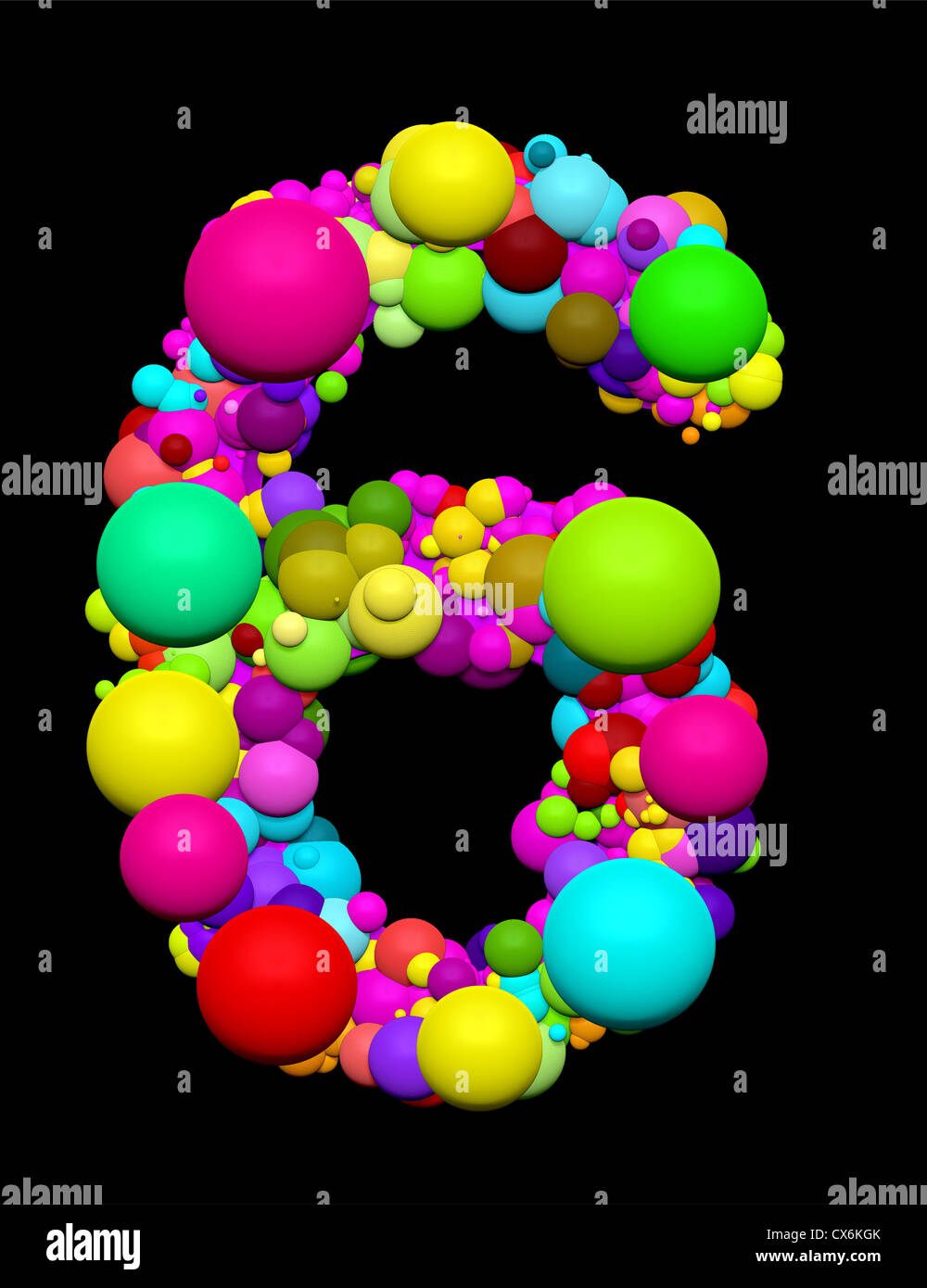 Alphabet; sign; ABC; symbol; 3d;3d graphics; illustration; 6; sign 6 ...