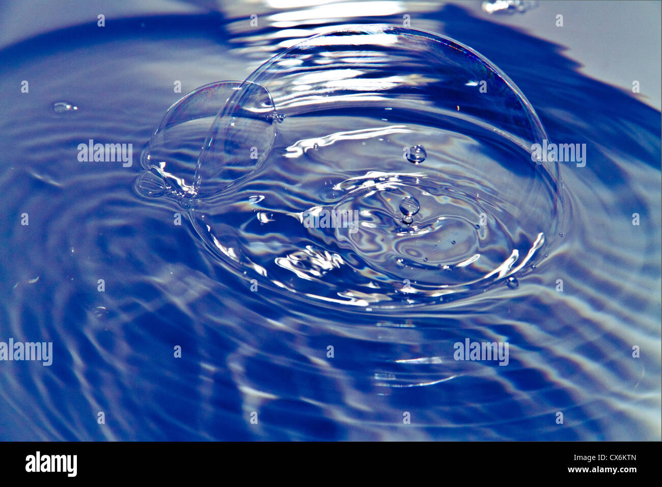 Water droplet inside a soap bubble Stock Photo - Alamy