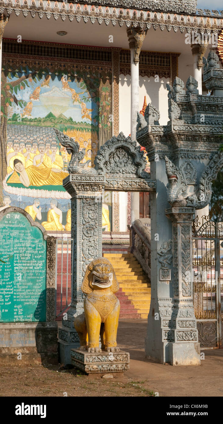 Detail of Buddhist temple in Sisophon, Banteay Meanchey province in ...
