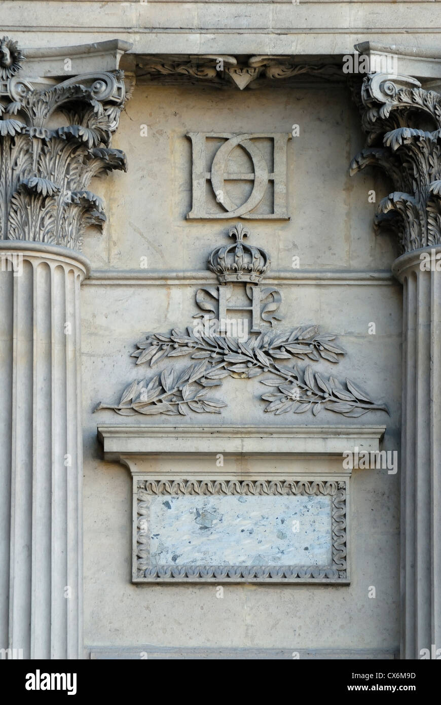 Paris, France. Palais du Louvre - Cour Carree. Monogram (see ...
