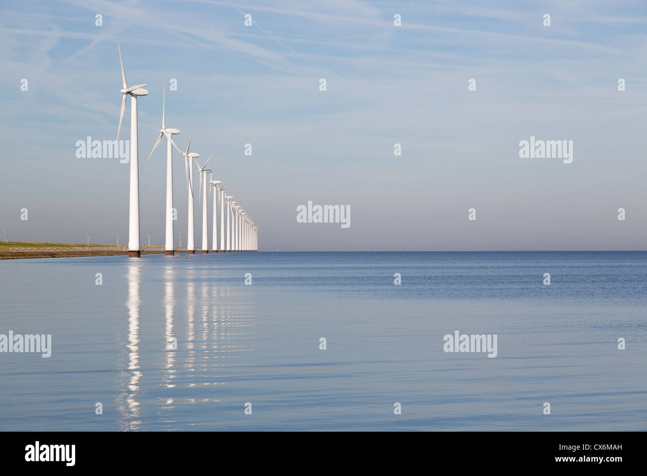 Dutch offshore wind turbines in a calm sea Stock Photo - Alamy
