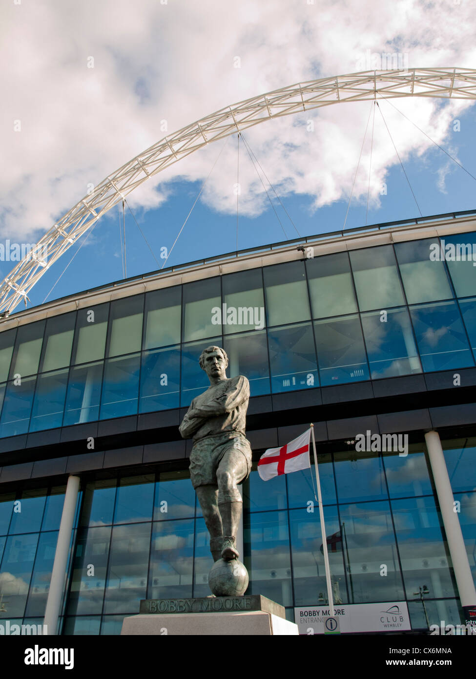 Detail of Wembley Stadium on Level 1 concourse showing the Bobby Moore ...