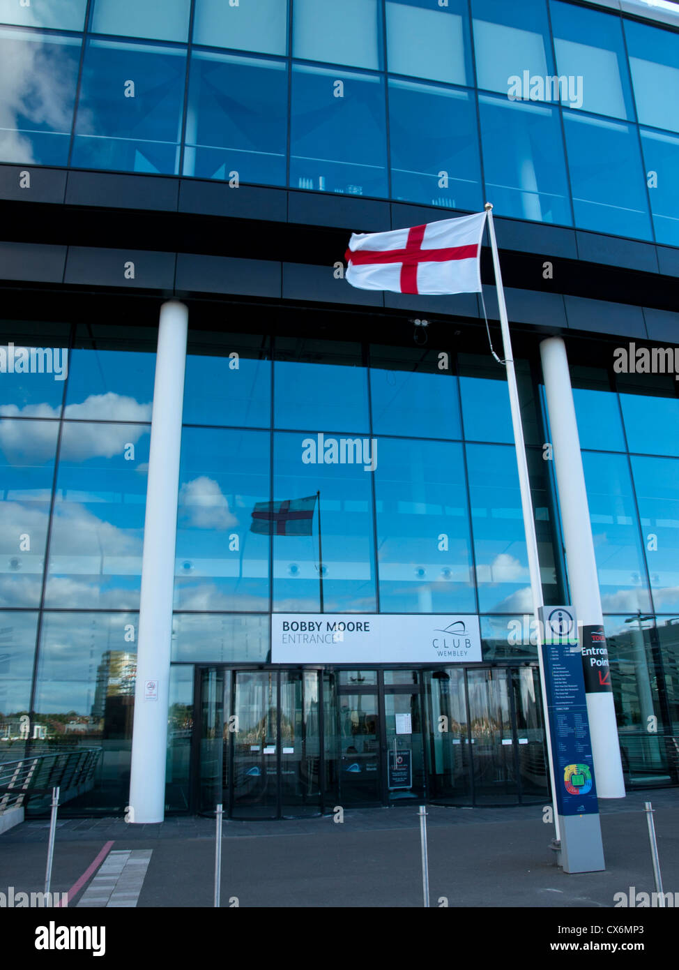 Detail of Wembley Stadium on Level 1 concourse showing St. George's ...