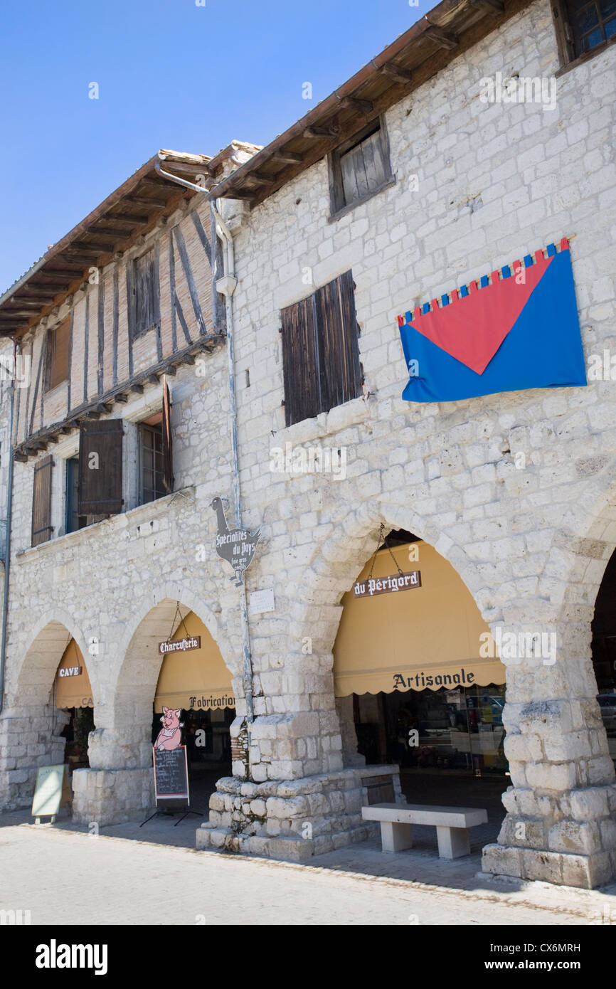 The Bastide town of Eymet, Dordogne, France Stock Photo - Alamy