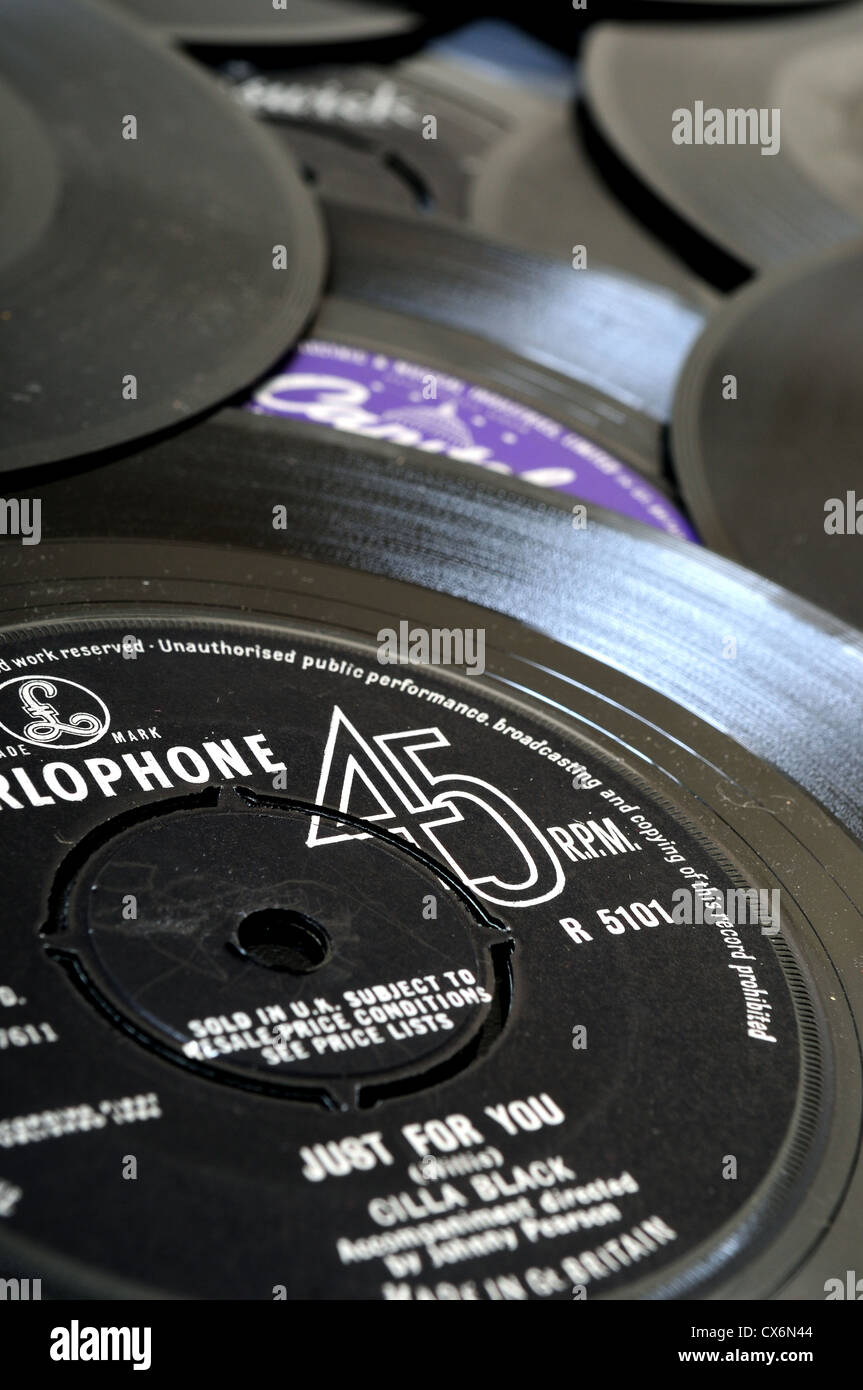 45RPM Records,7 inch Singles Stock Photo - Alamy