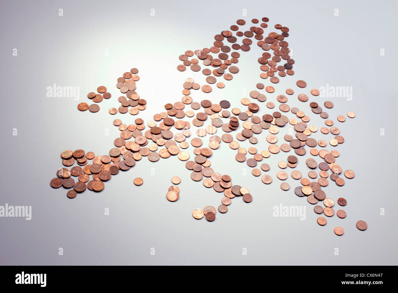 Map of europe euro coins hi-res stock photography and images - Alamy