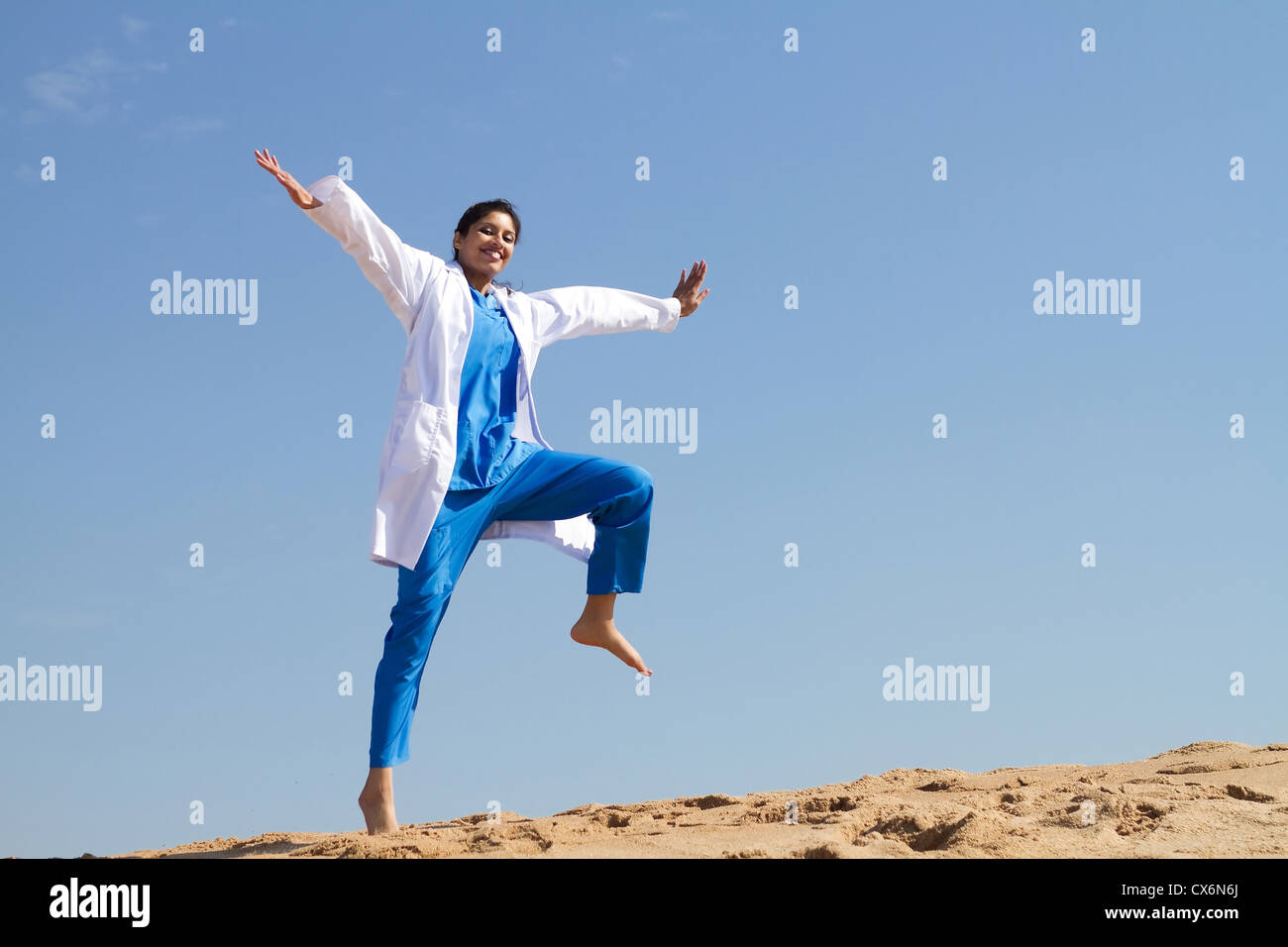 Nurse jumping hi-res stock photography and images - Alamy