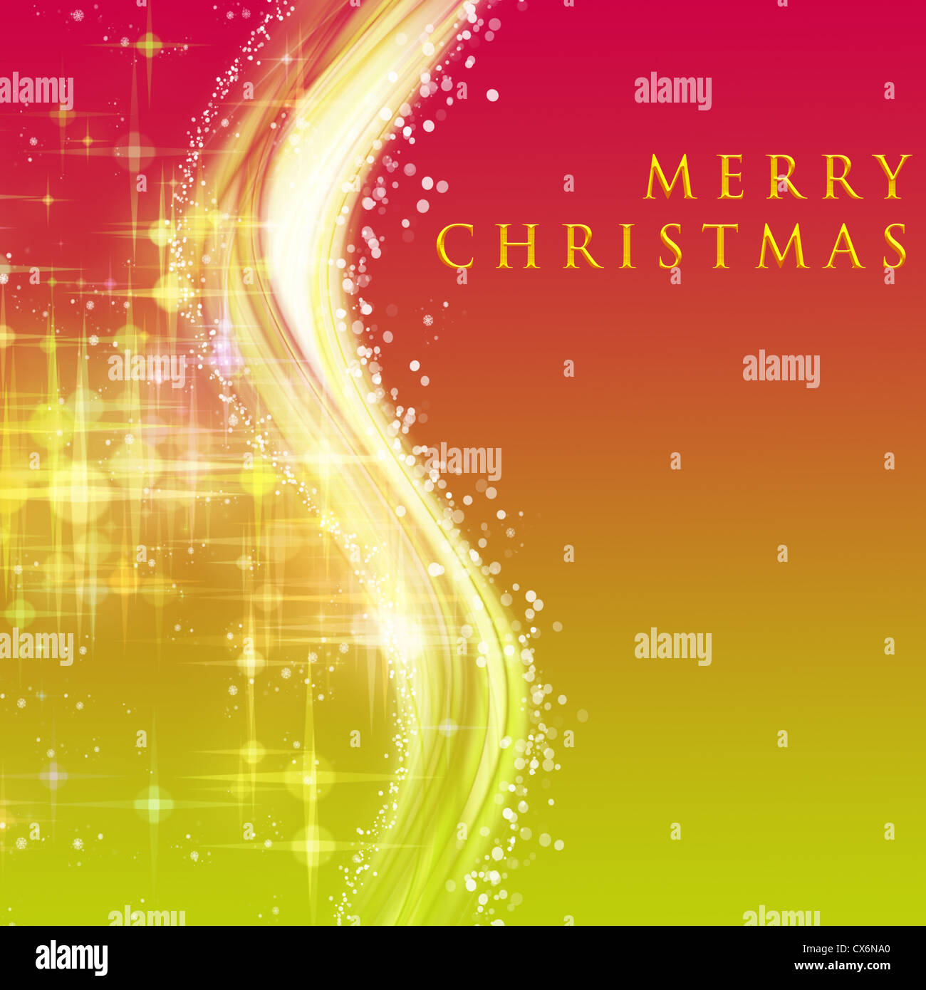 Fantastic Christmas wave design with snowflakes and glowing stars Stock ...