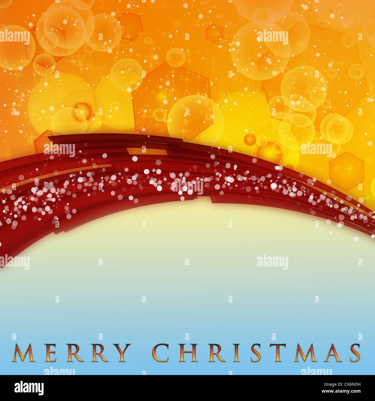 Fantastic Christmas wave design with snowflakes and space for your text ...