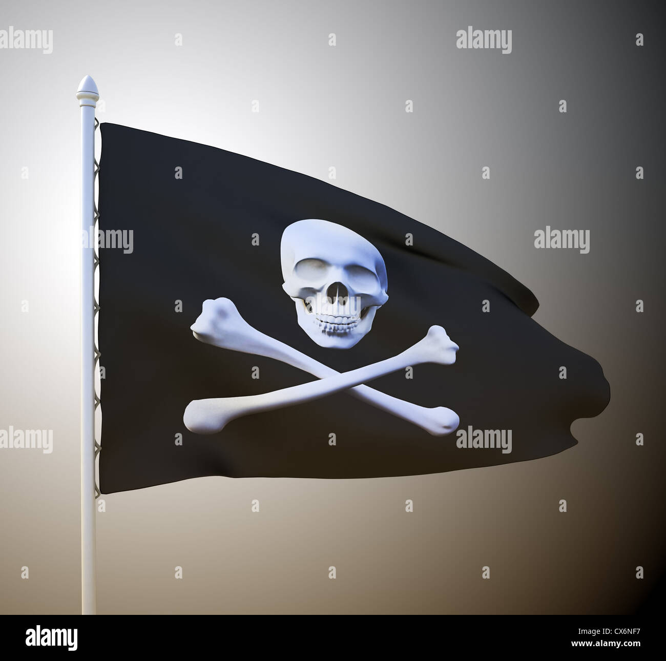 A vintage pirate flag illustration Stock Photo - Alamy