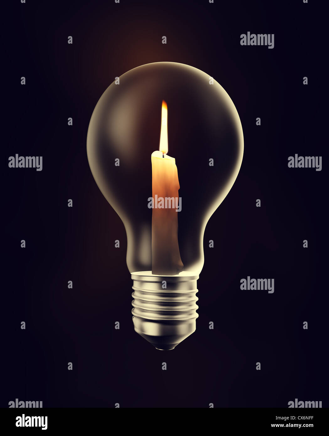 Vintage lit light bulb hi-res stock photography and images - Alamy