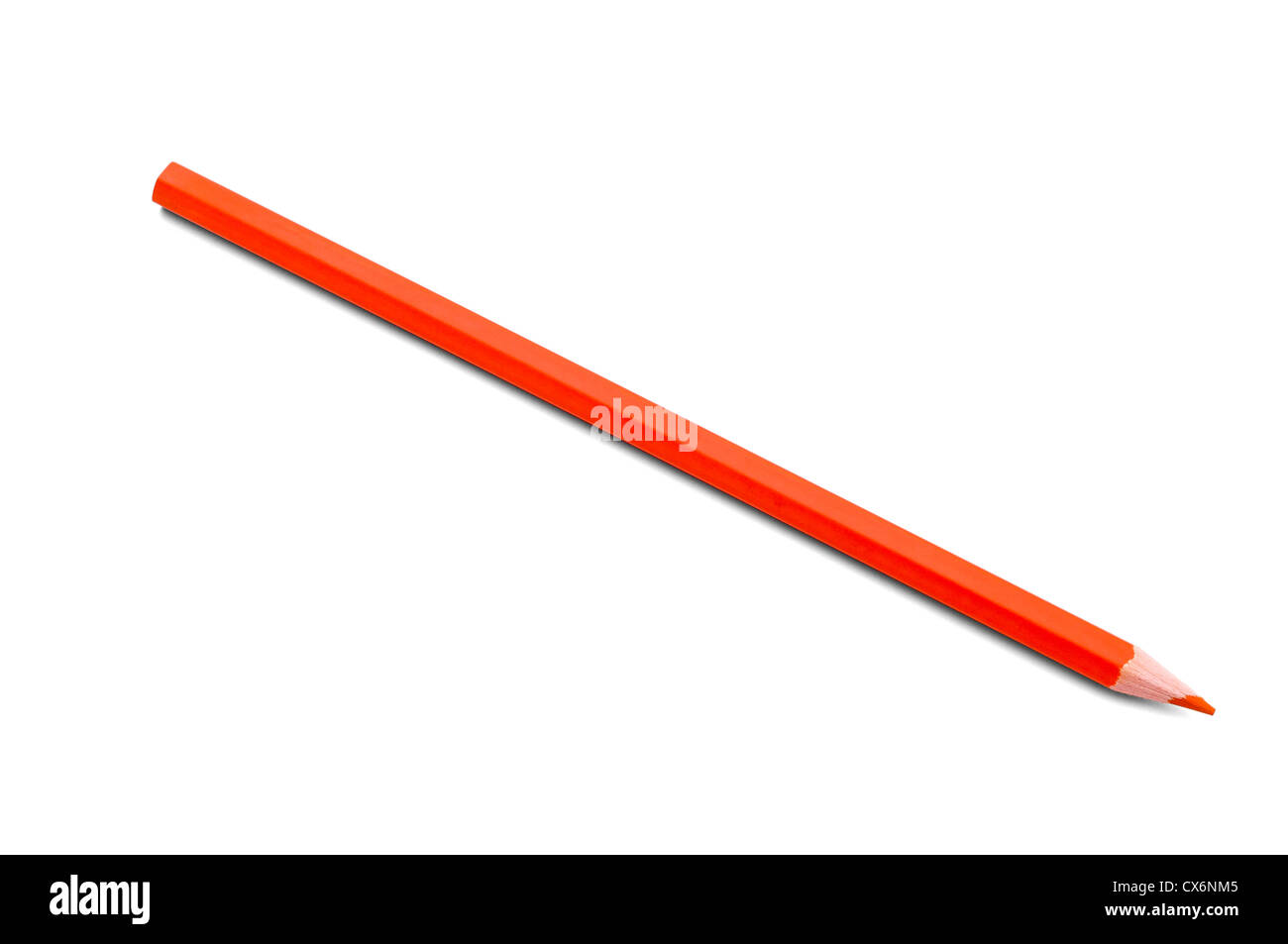 Colored Pencil - Orange Stock Photo - Alamy