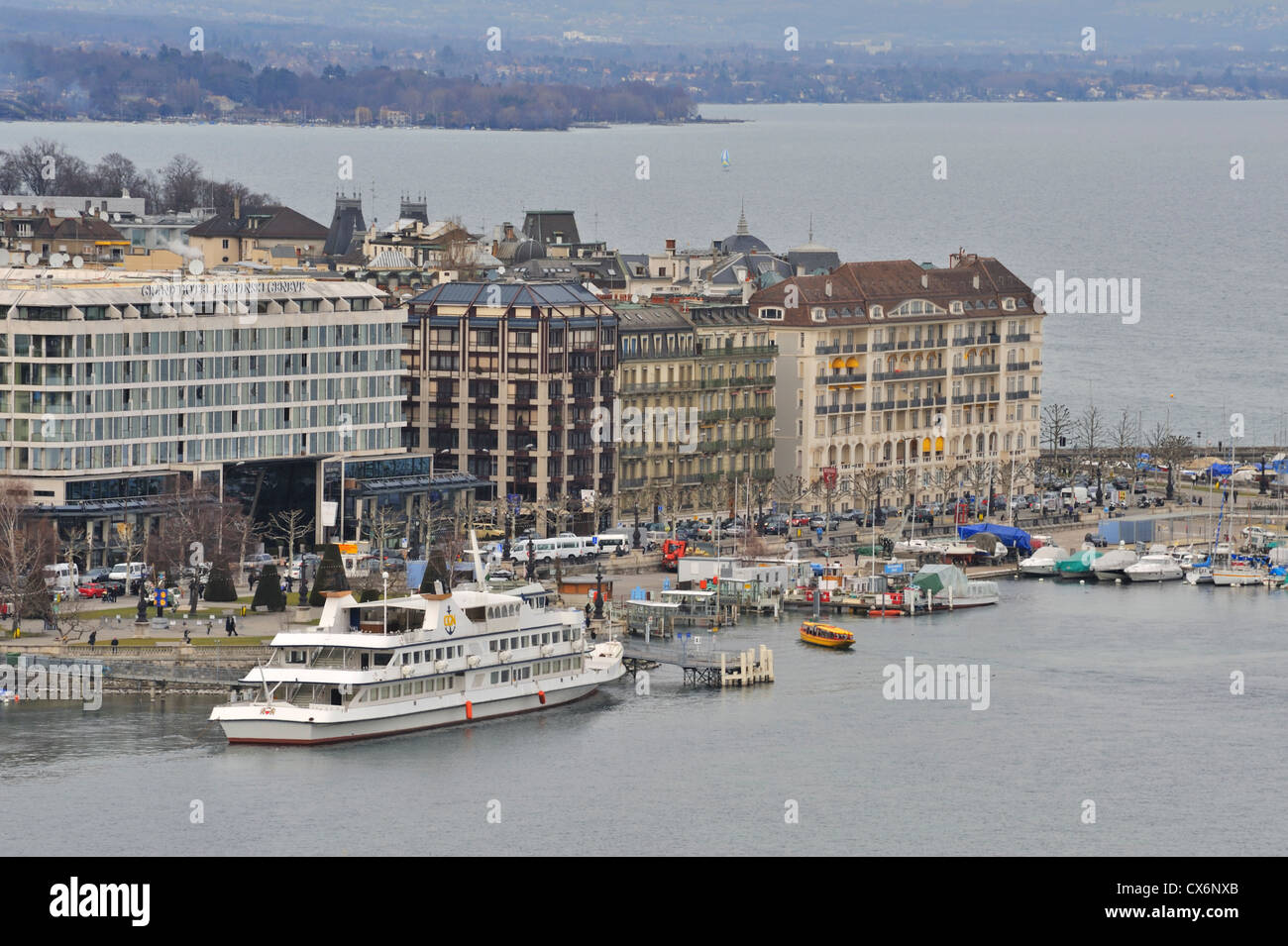 Aerial view of Geneva by the lake, Switzerland Stock Photo - Alamy