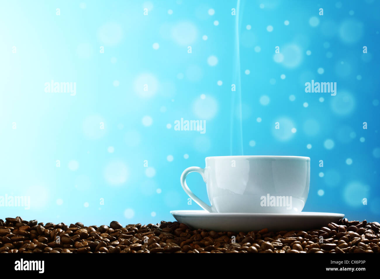 magic morning coffee spot background Stock Photo - Alamy