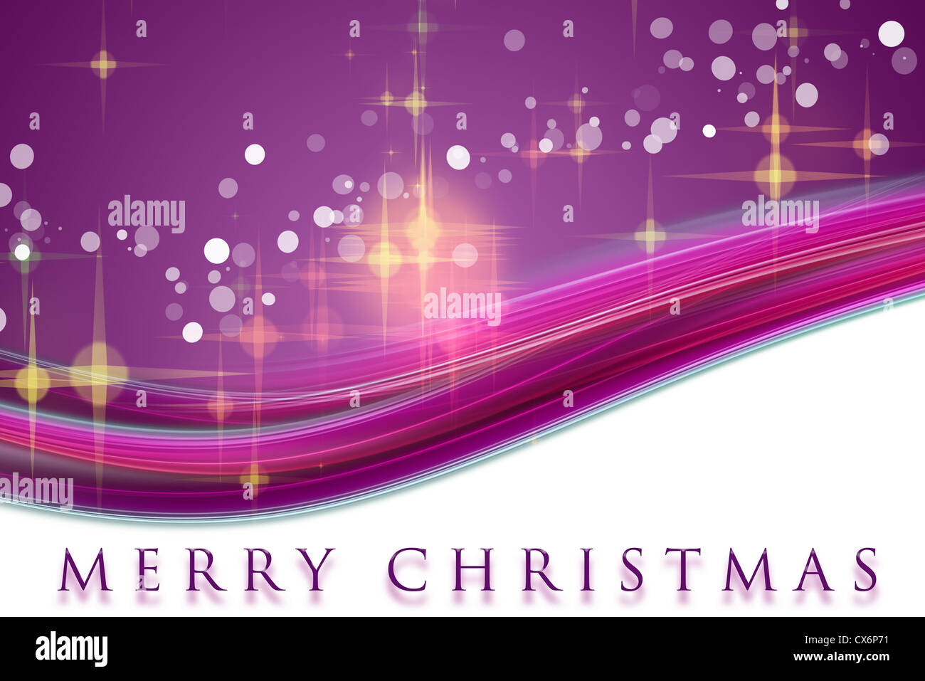 Fantastic Christmas wave design with snowflakes and glowing stars Stock ...