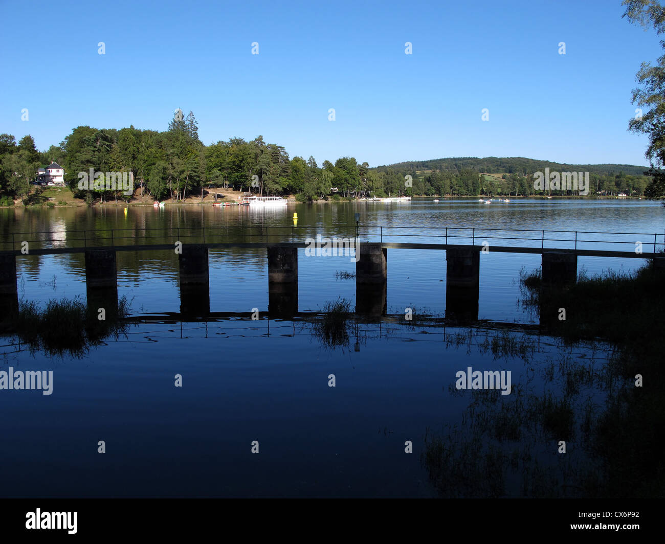 Dam of the lac des Settons,Morvan national park,Nievre,Bourgogne ...