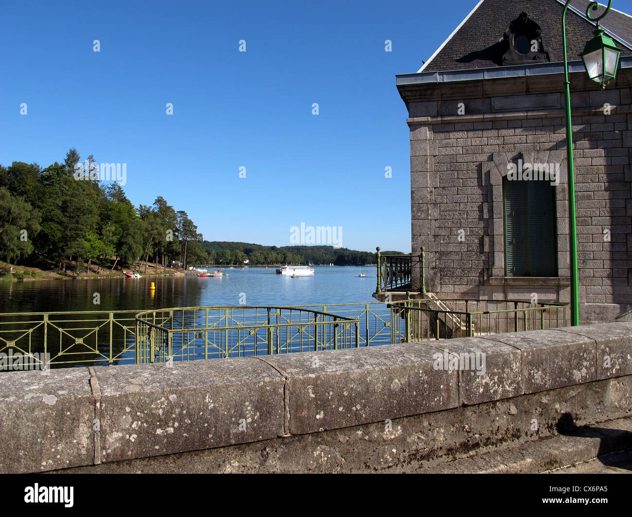 Dam of the lac des Settons,Morvan national park,Nievre,Bourgogne ...