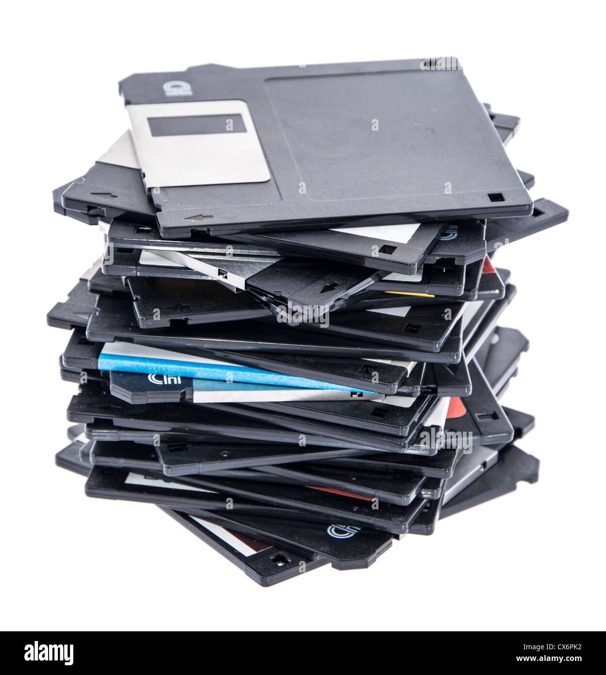 Heap of old Floppys isolated on white Stock Photo - Alamy