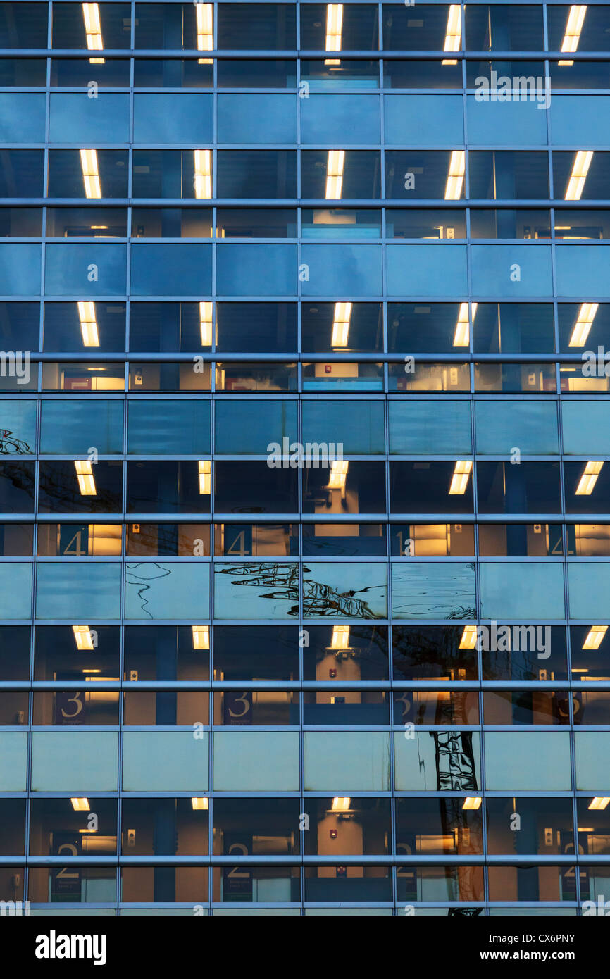 Reflection on parking ramp in Rochester,MN Stock Photo - Alamy