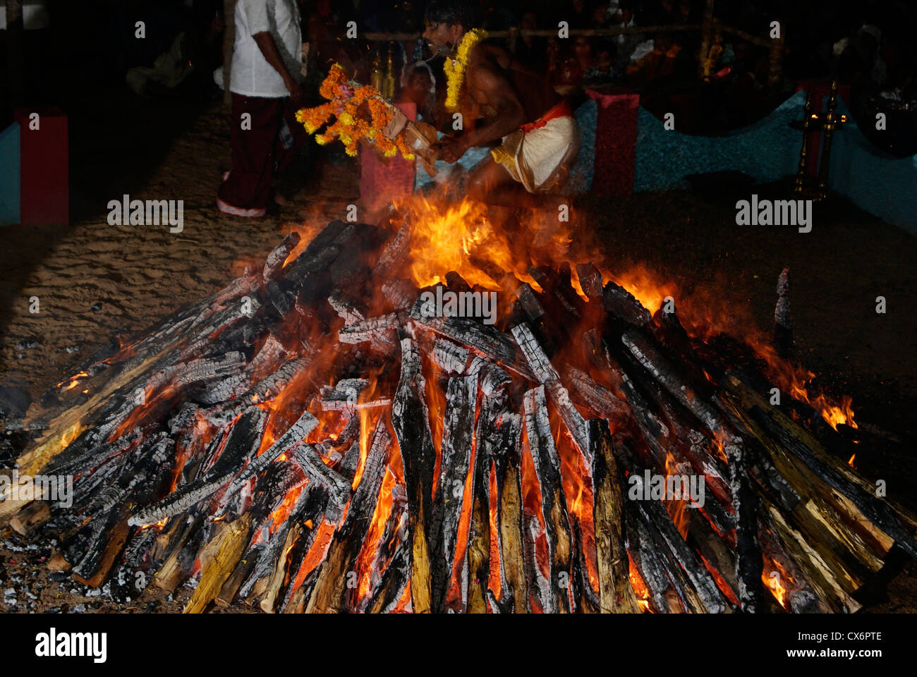 Agni Kavadi / agnikavadi Fire Walking Temple Night Ritual in Kerala ...