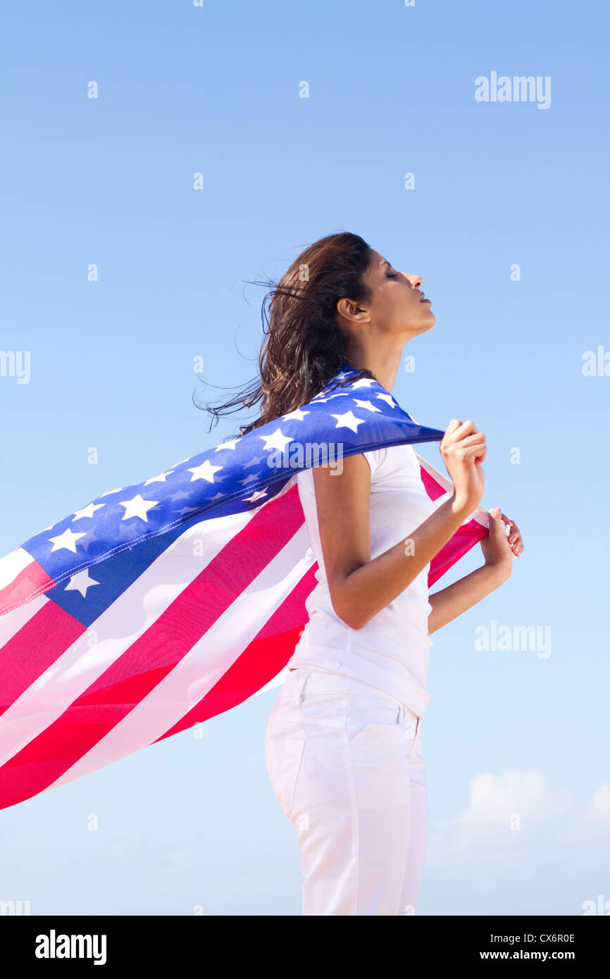 young woman American dream Stock Photo - Alamy