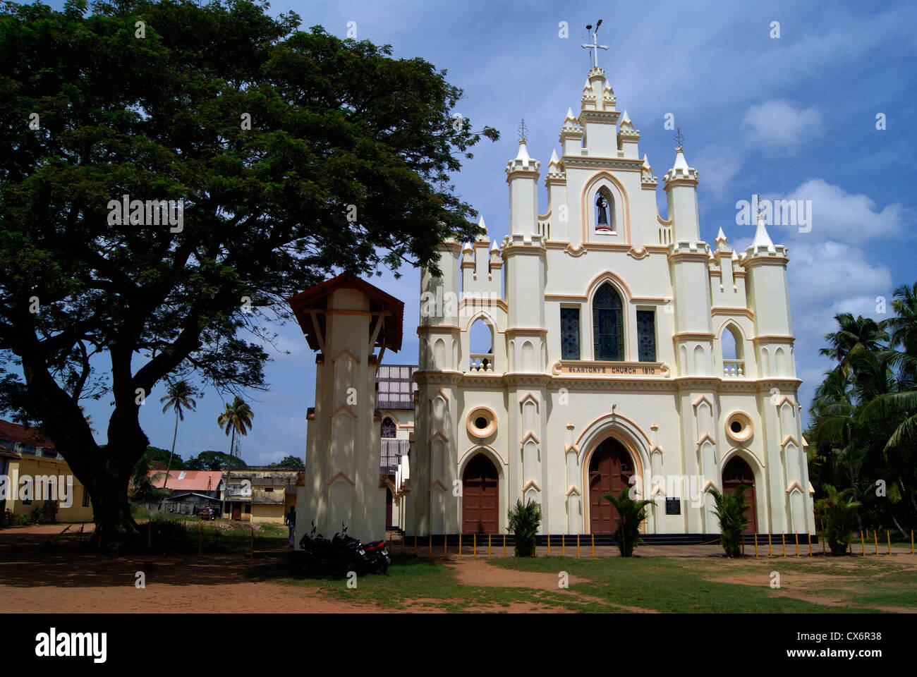 Scenic Front Full View of Church in Kerala,India.Saint Antony's church ...
