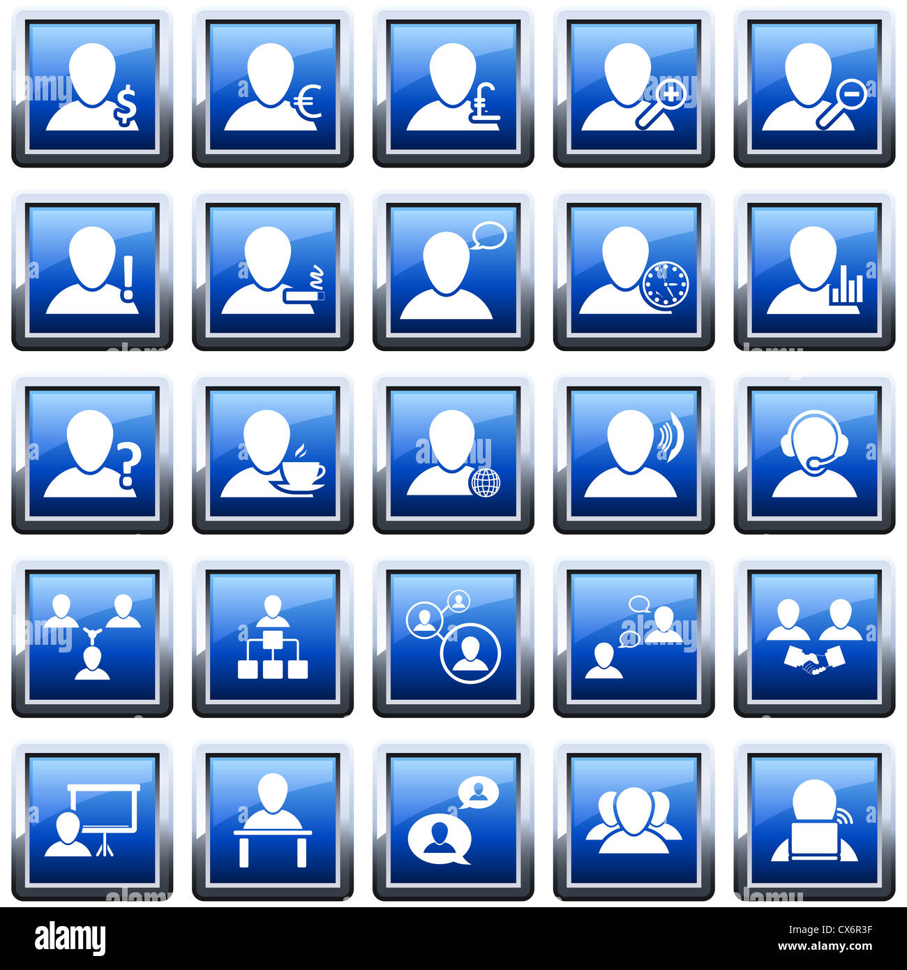 Office and people icon set. Vector illustration Stock Photo - Alamy