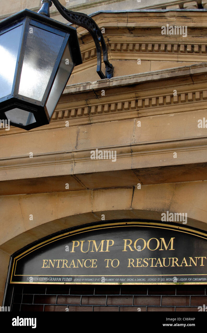 Pump Room Sign Bath Somerset Stock Photo - Alamy