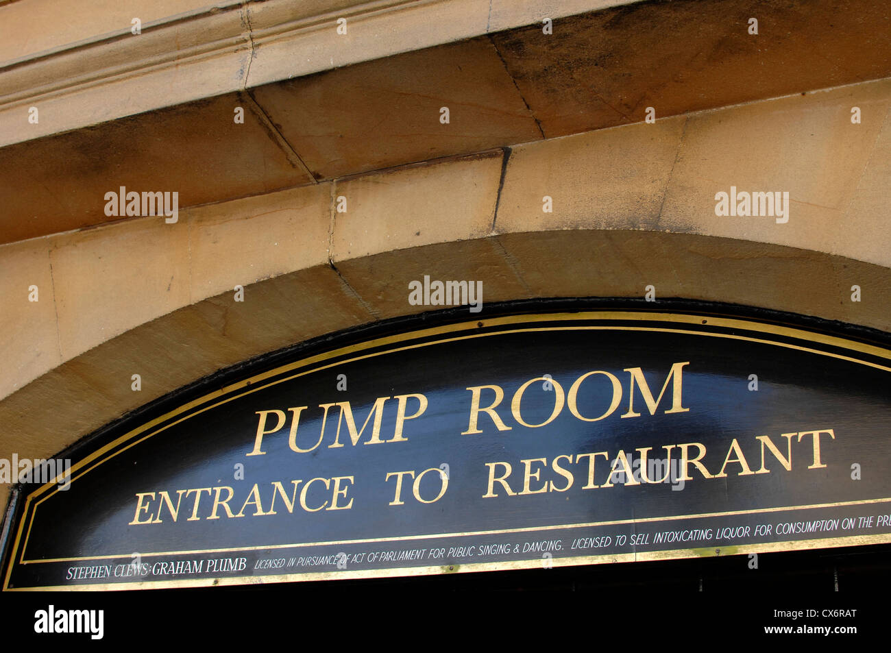 Pump Room Sign Bath Somerset Stock Photo - Alamy