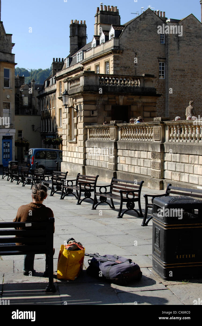 A homeless lady in Bath Somerset England UK Stock Photo - Alamy