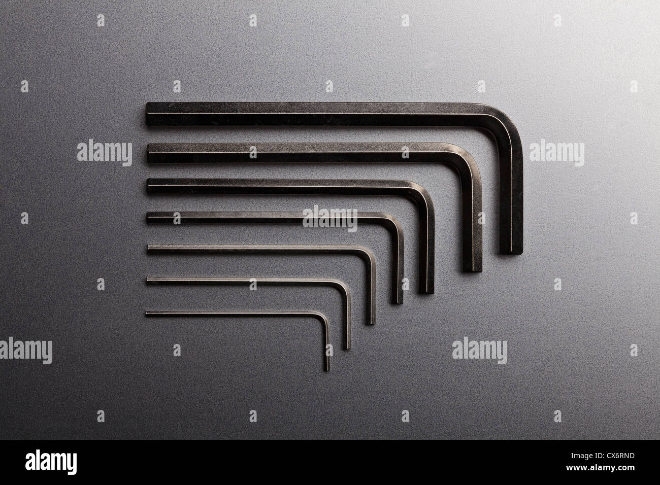 Various sizes of Allen wrenches in a neat row Stock Photo - Alamy