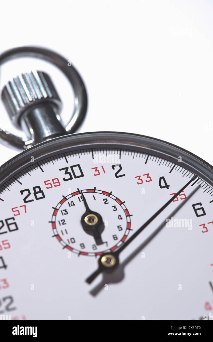 A moving stopwatch, close-up Stock Photo - Alamy