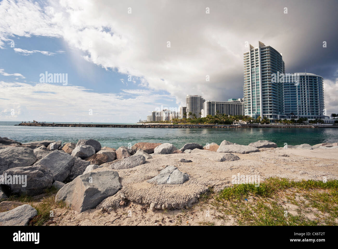 Marina entrance and the One Bal Harbour Resort and Spa building, seen ...