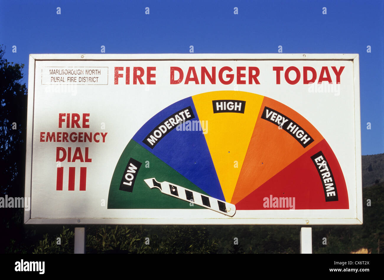 Fire risk sign new zealand hi-res stock photography and images - Alamy