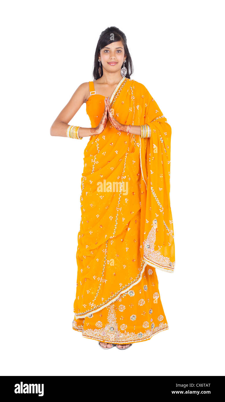 Indian woman model isolated show hi-res stock photography and images ...