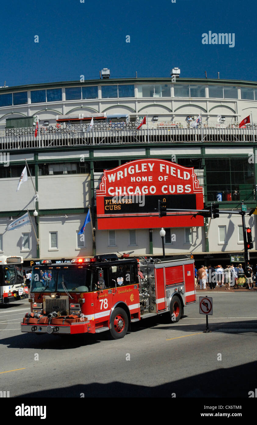 Wrigley Field baseball stadium in Chicago, Illinois. Home of the ...